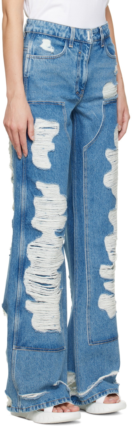 Givenchy Blue Destroyed Jeans Givenchy