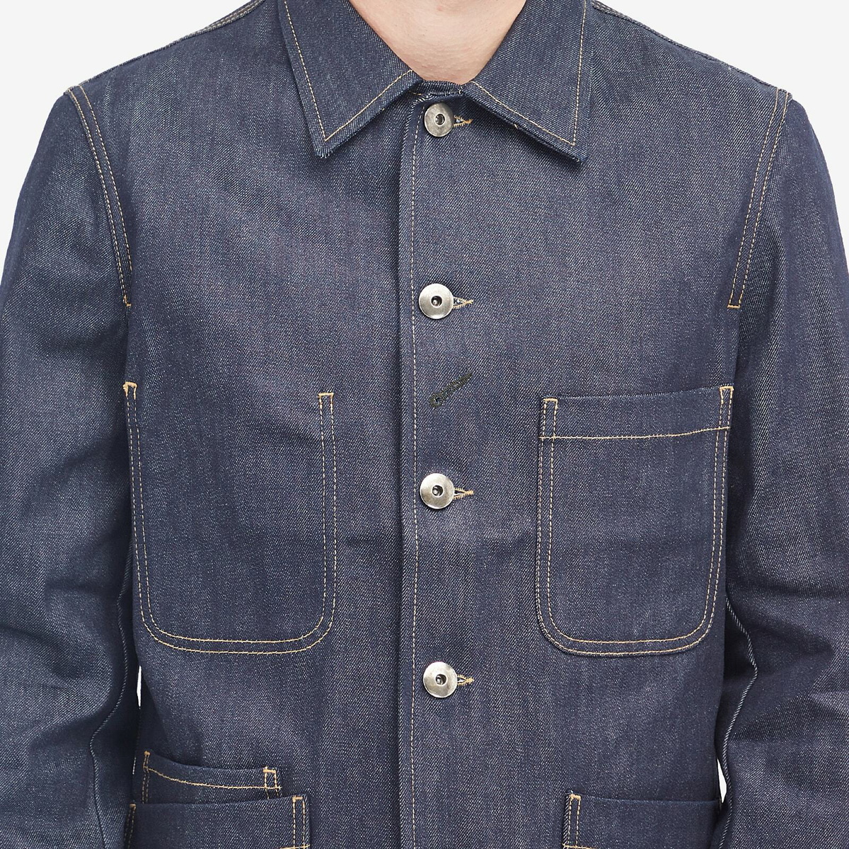 Universal Works Men's Denim Bakers Jacket in Indigo Universal Works