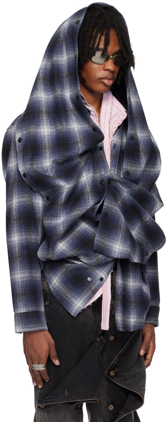Y/Project Blue Snap Off Shirt Y/Project