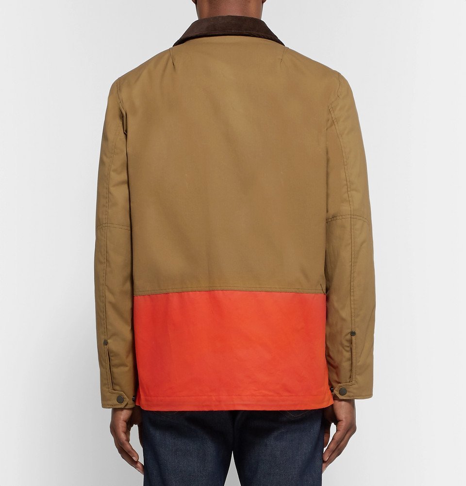 rag & bone - Colour-Block Suede-Trimmed Waxed-Cotton Chore Jacket - Tan ...