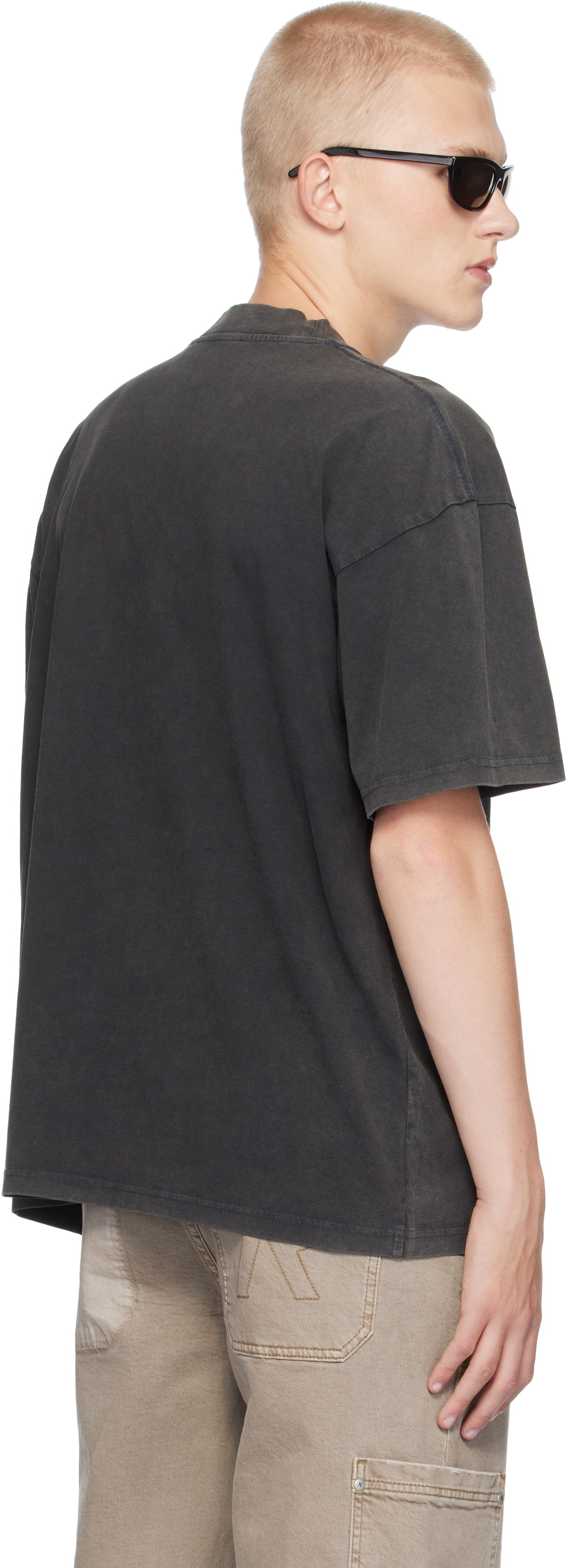 Represent Black 'Rep' Applique T-shirt Represent