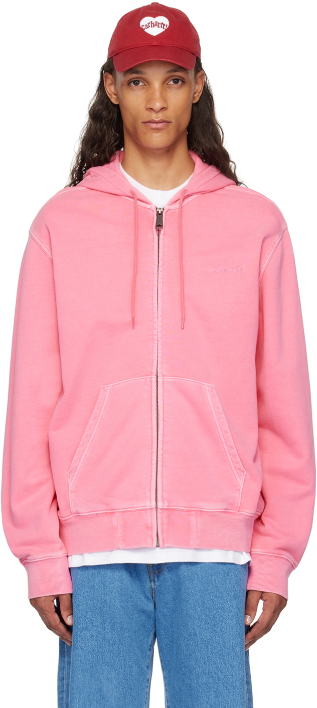 Carhartt Work In Progress Pink Script Hoodie Carhartt WIP