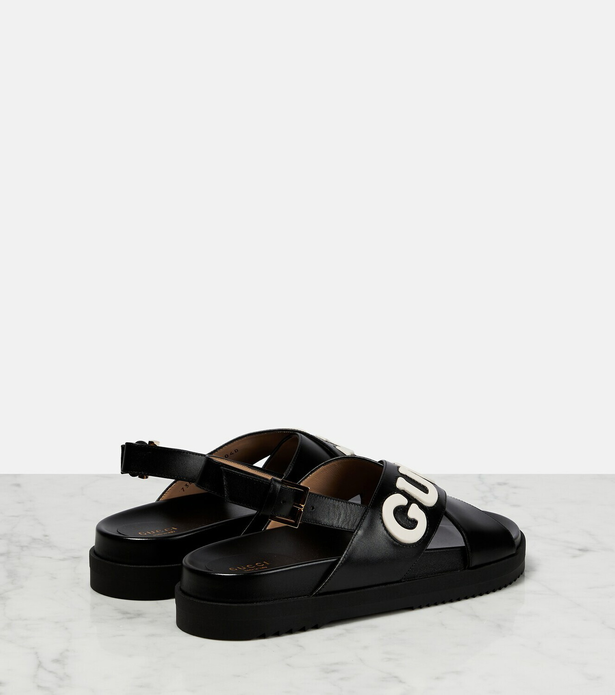 Gucci - Logo leather sandals Gucci