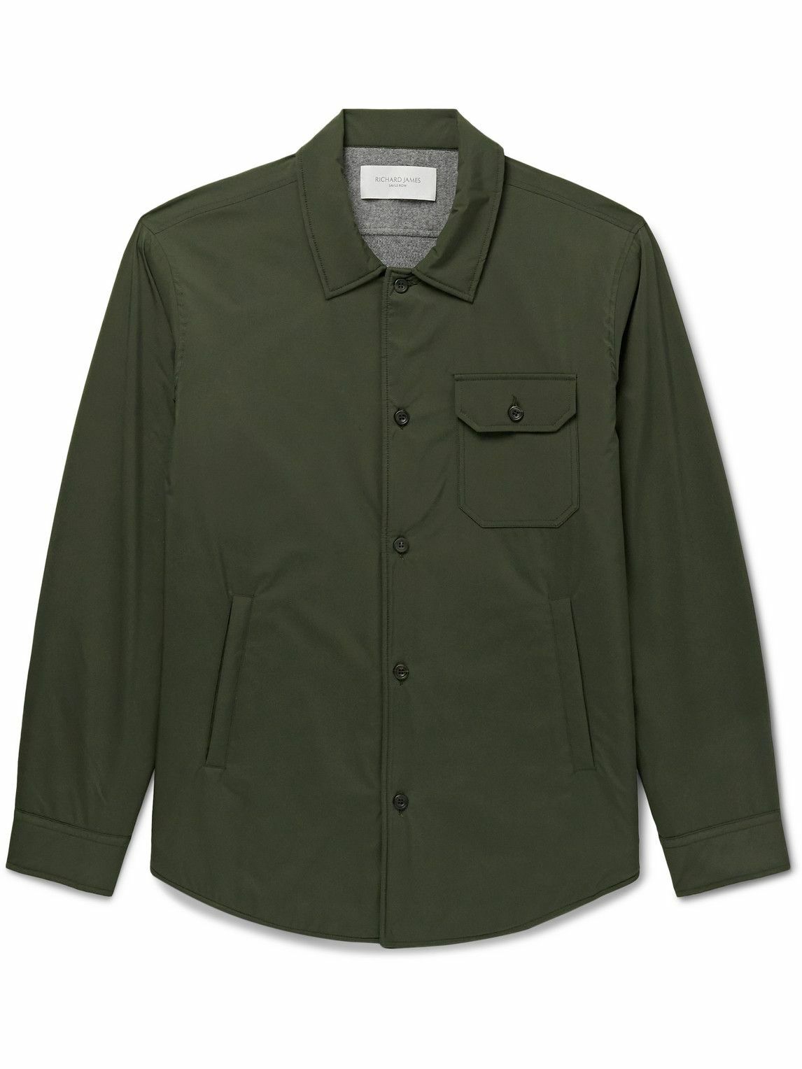Richard James - Padded Tech-Shell Overshirt - Green Richard James
