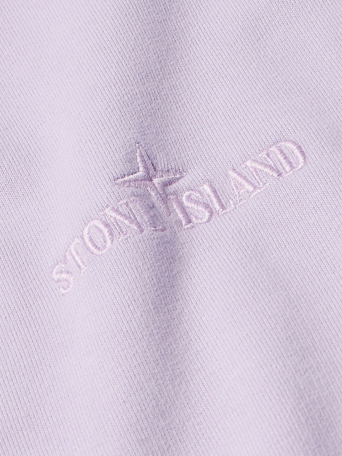 Stone Island - Logo-Embroidered Cotton-Jersey Sweatshirt - Purple Stone ...