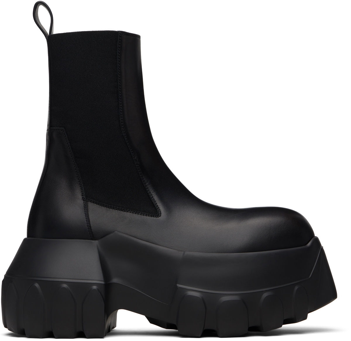 Rick Owens Black Beatle Mega Tractor Chelsea Boots Rick Owens