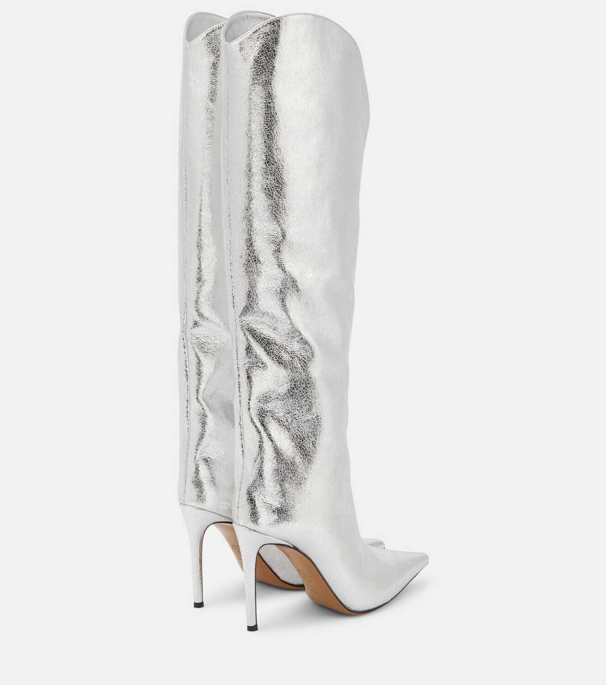 Alexandre Vauthier - Metallic leather over-the-knee boots Alexandre ...