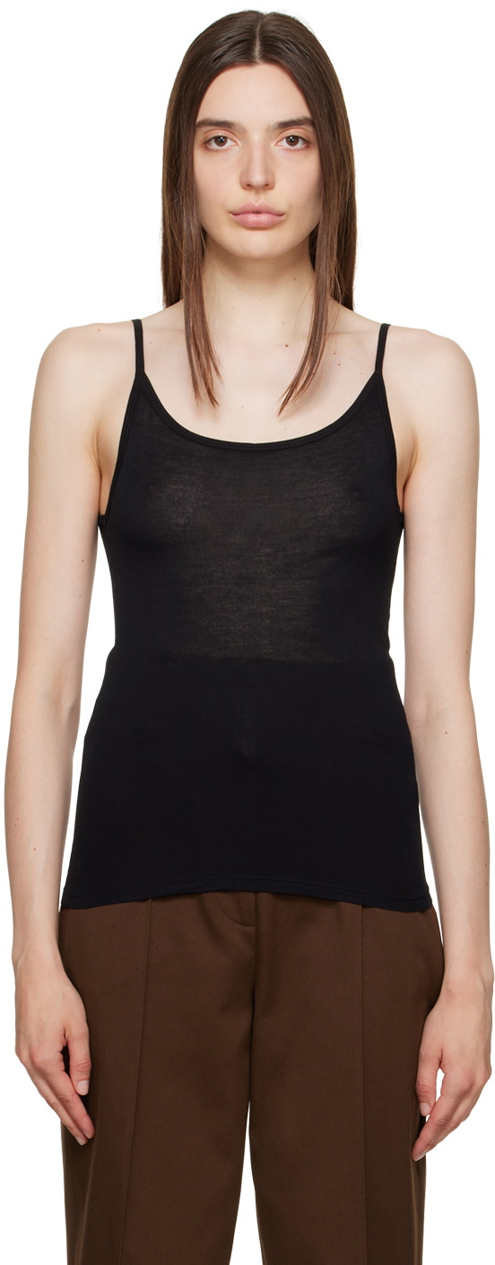 Baserange Black Scoop Tank Top Baserange