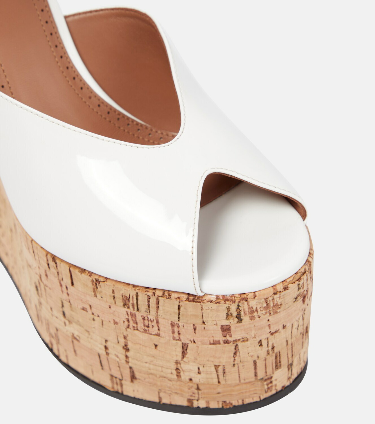 Alaïa Patent leather wedge sandals ALAÏA