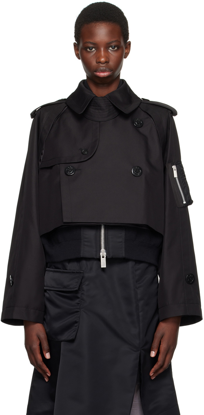 sacai Black Layered Jacket Sacai