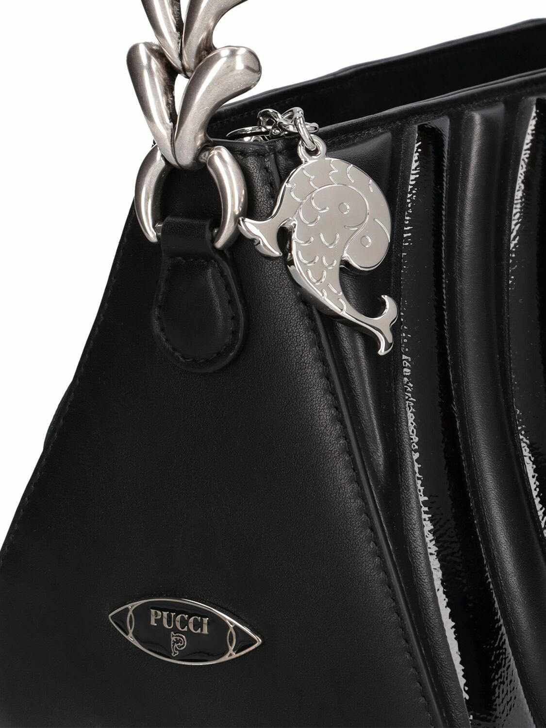 PUCCI Glamour Leather Shoulder Bag Emilio Pucci