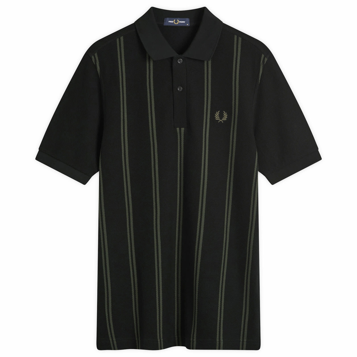 Fred Perry Men's Striped Polo Shirt in Black Fred Perry
