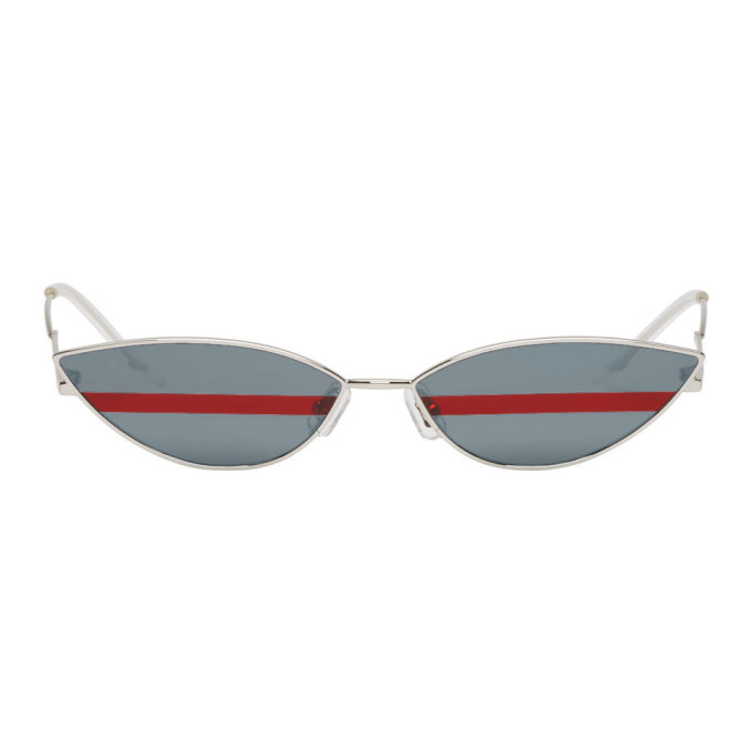 Gentle Monster Silver Stripe Poxy Sunglasses Gentle Monster