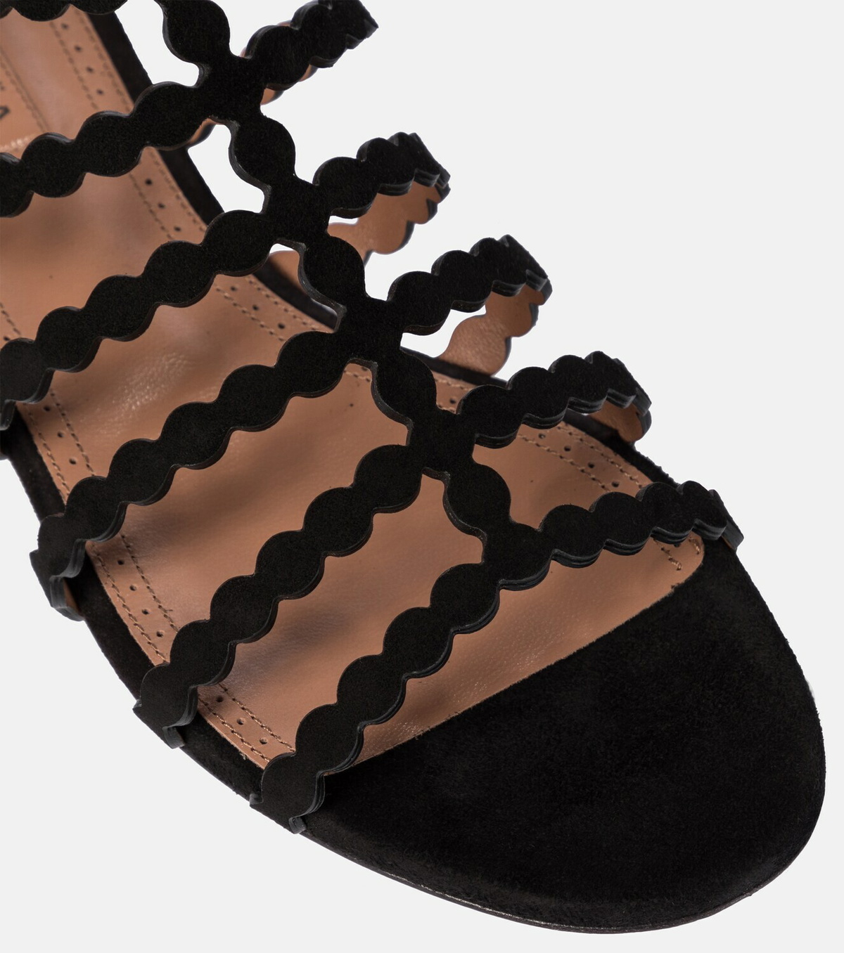 Alaïa Laser-cut suede sandals ALAÏA