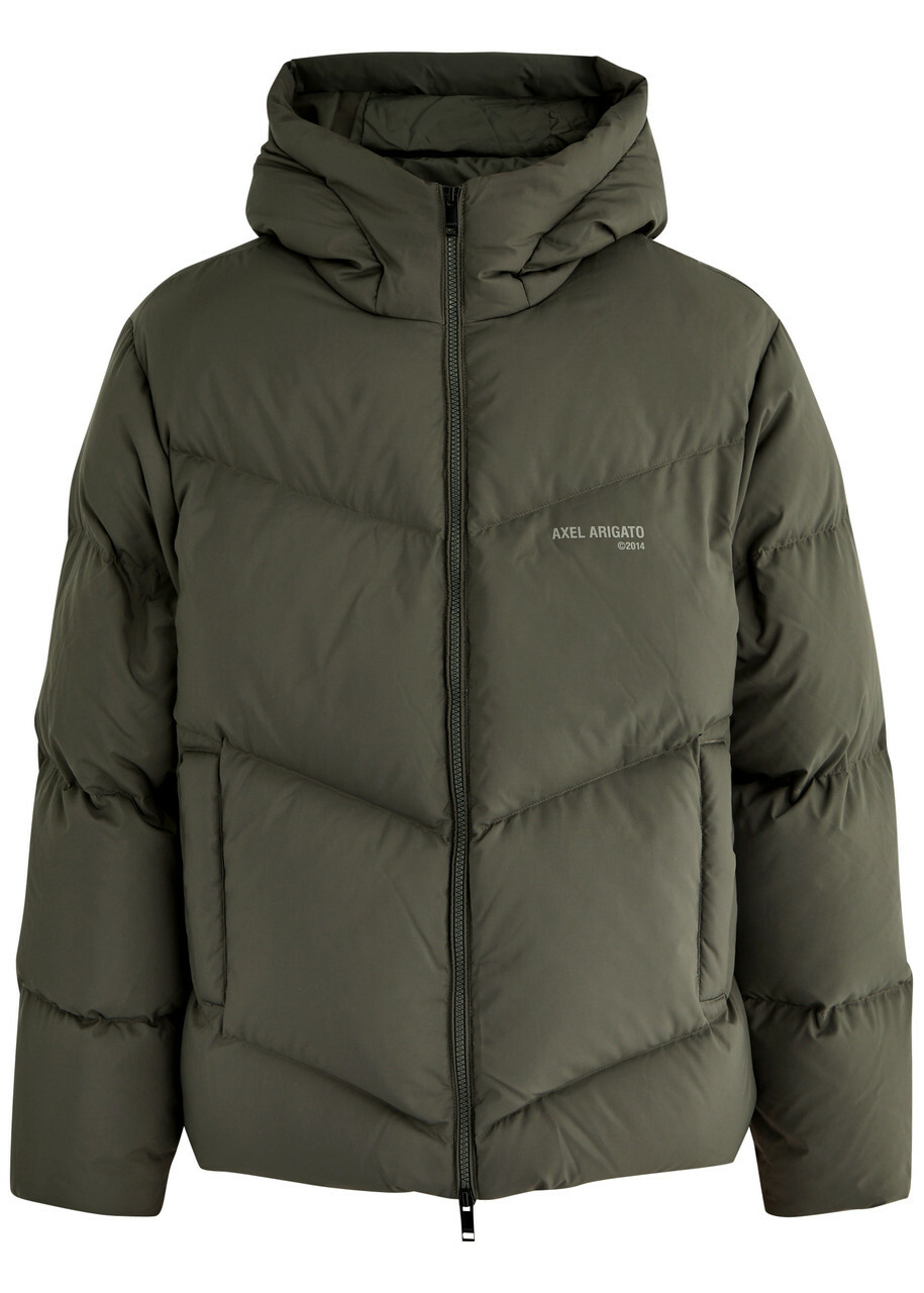 Axel Arigato Logo Quilted Shell Jacket Dark Grey Axel Arigato