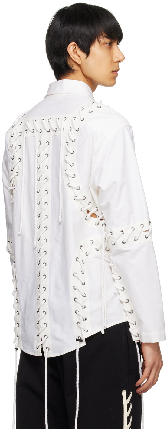 Craig Green White Deconstructed Laced Shirt Craig Green