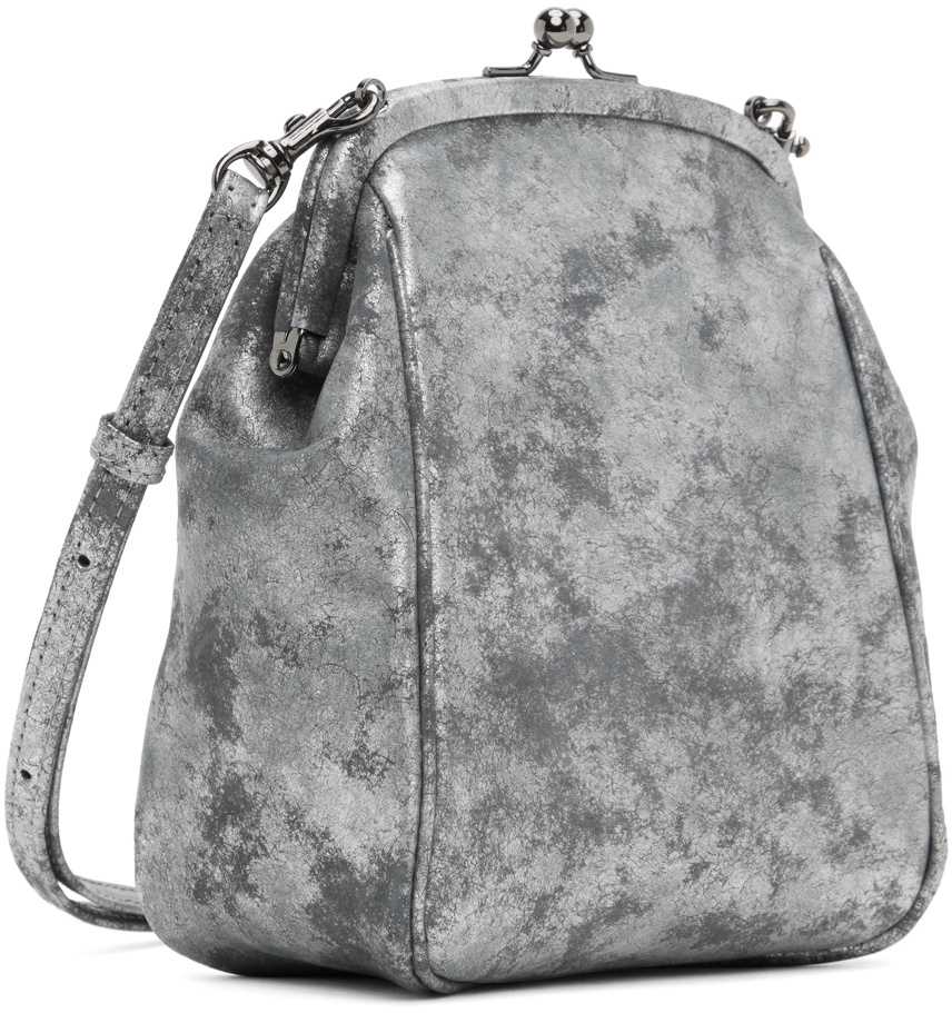 Yohji Yamamoto Silver discord Leather Bag Yohji Yamamoto
