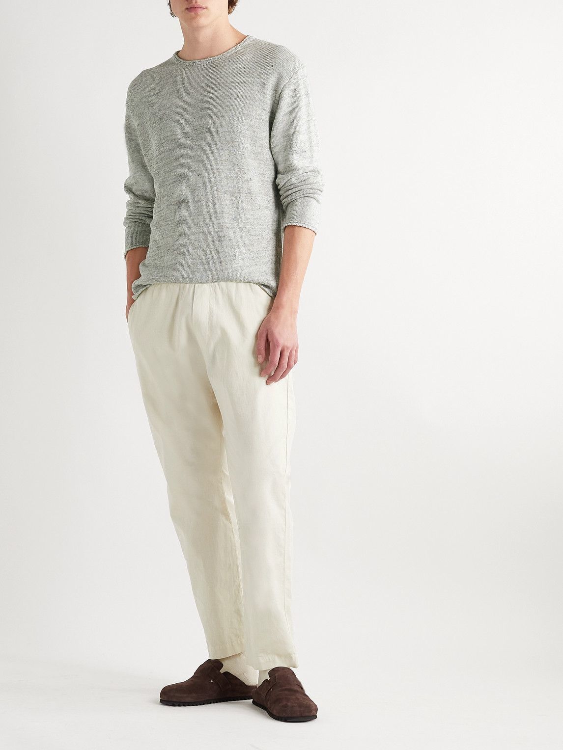 Inis Meáin - Donegal Linen Sweater - Gray Inis Meáin