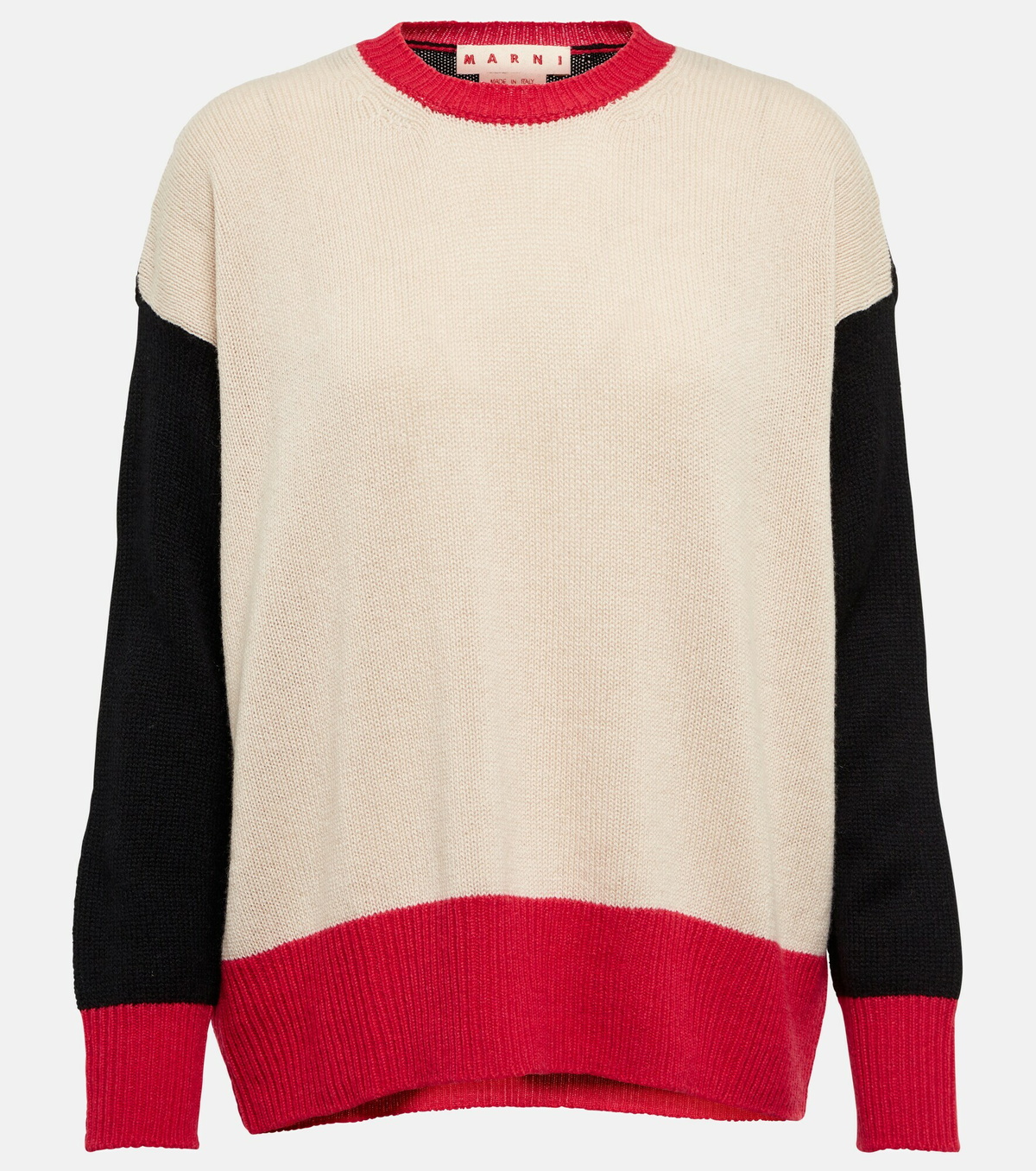 Marni - Colorblocked cashmere sweater Marni