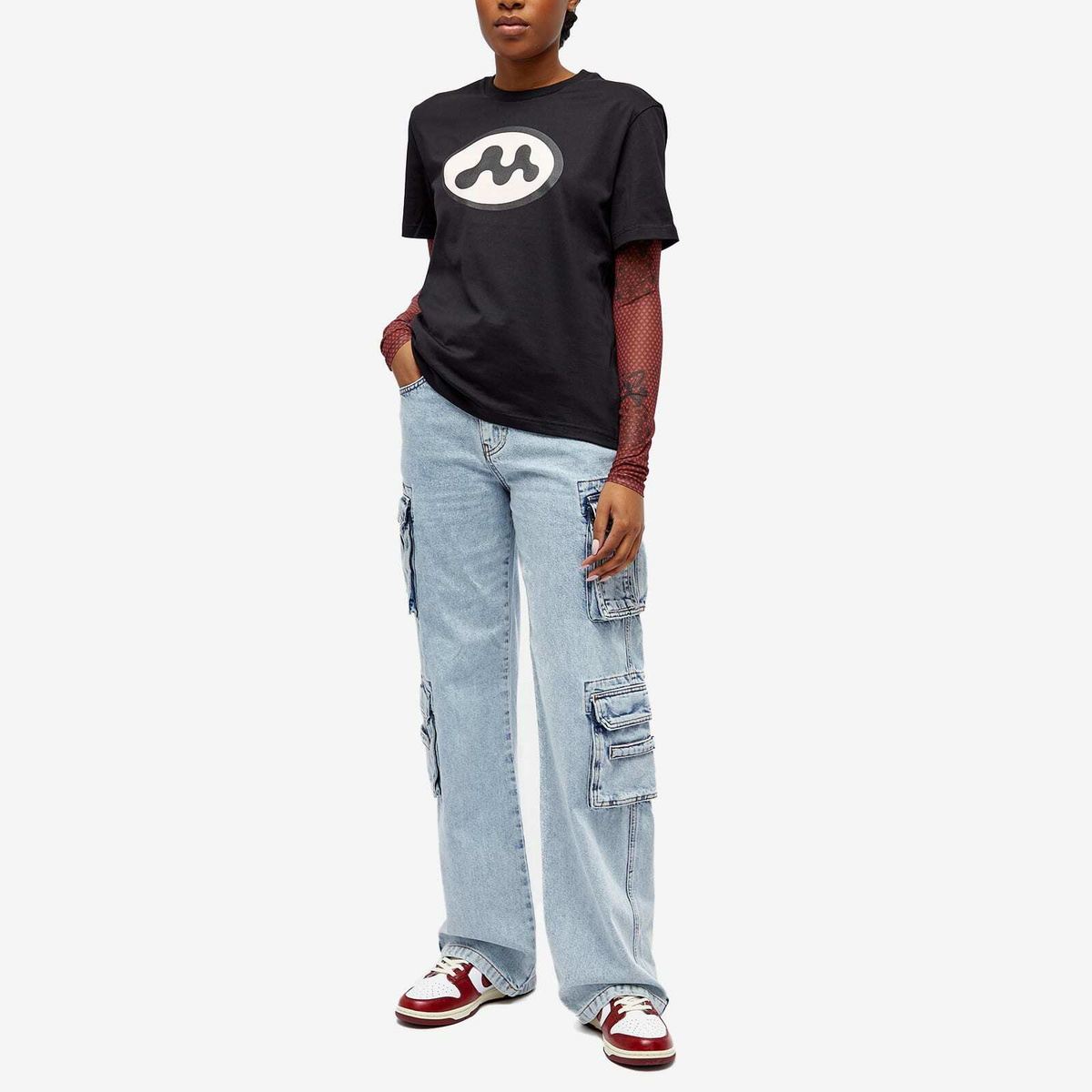 MOWALOLA Women's Walkman T-Shirt in Black Mowalola MOWALOLA Women's Walkman T-Shirt in Black Mowalola
