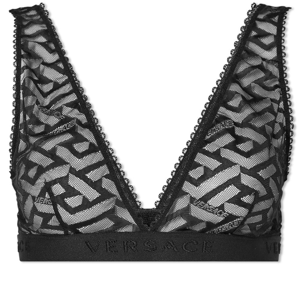 Versace Logo Mesh Bra Versace