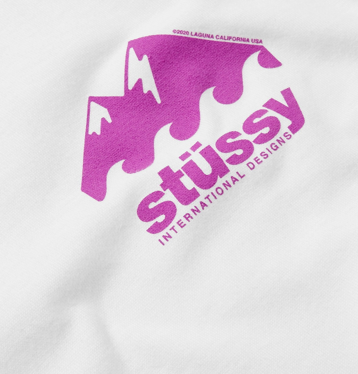 Stüssy - Logo-Print Cotton-Jersey T-Shirt - White Stussy