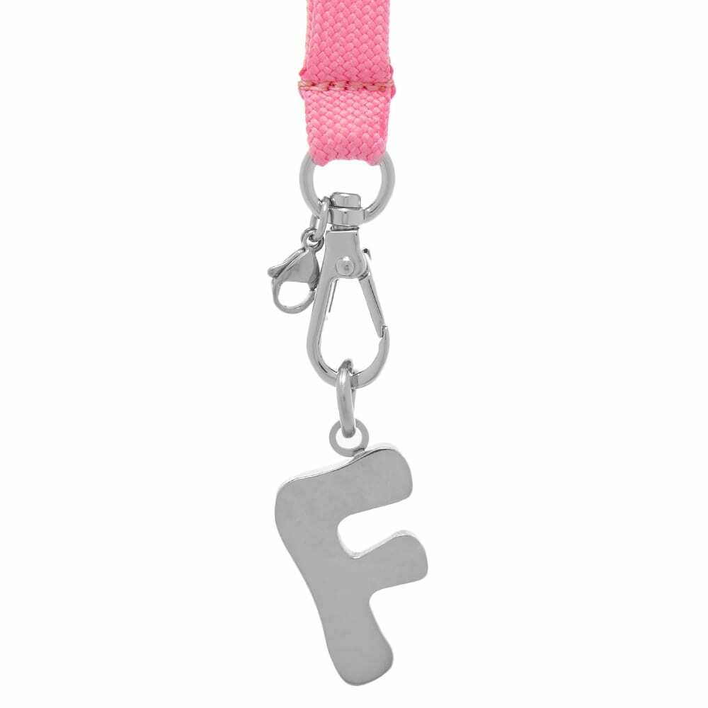 FiSN F Logo Clip Necklace in Pink FiSN