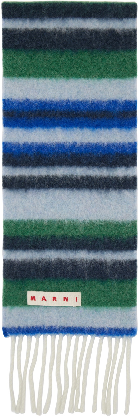 Marni Blue Stripe Scarf Marni