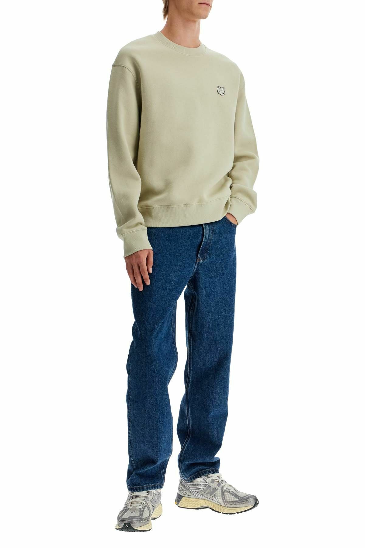 MAISON KITSUNE 'bold fox head crewneck sweat Neutro Maison Kitsune