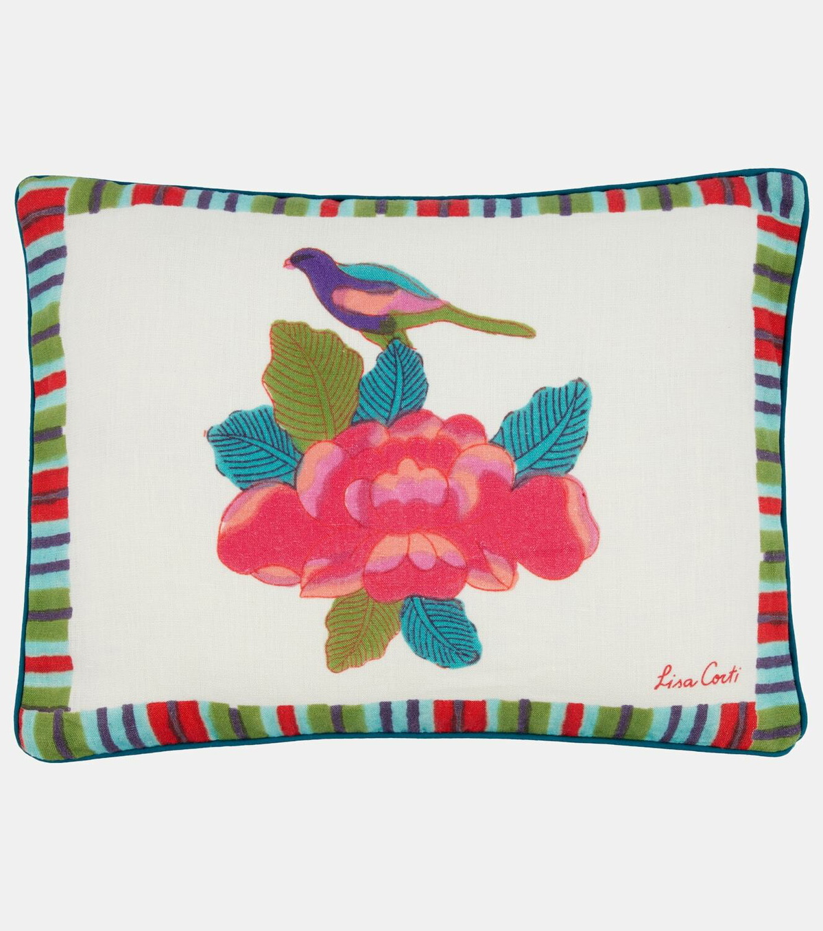Lisa Corti Royal Palace rectangular linen cushion Lisa Corti