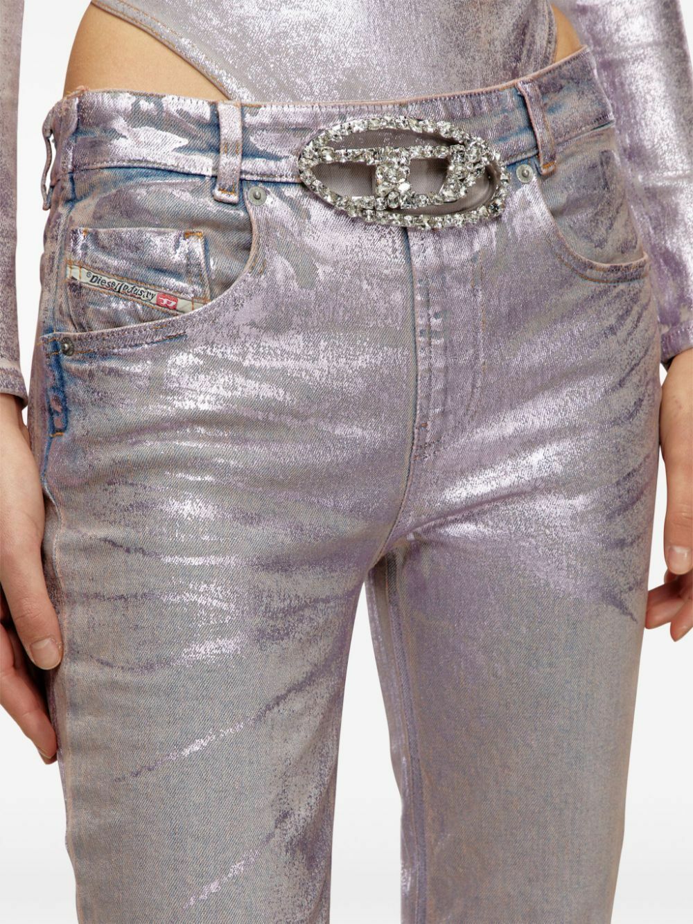Diesel Silver 1989 D-Mine Straight-Leg Jeans Diesel