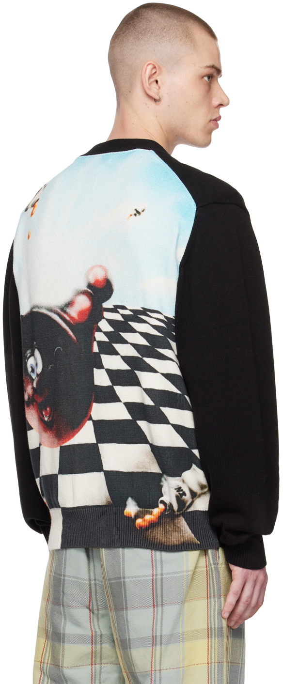 thisisneverthat Black Chess Cardigan thisisneverthat