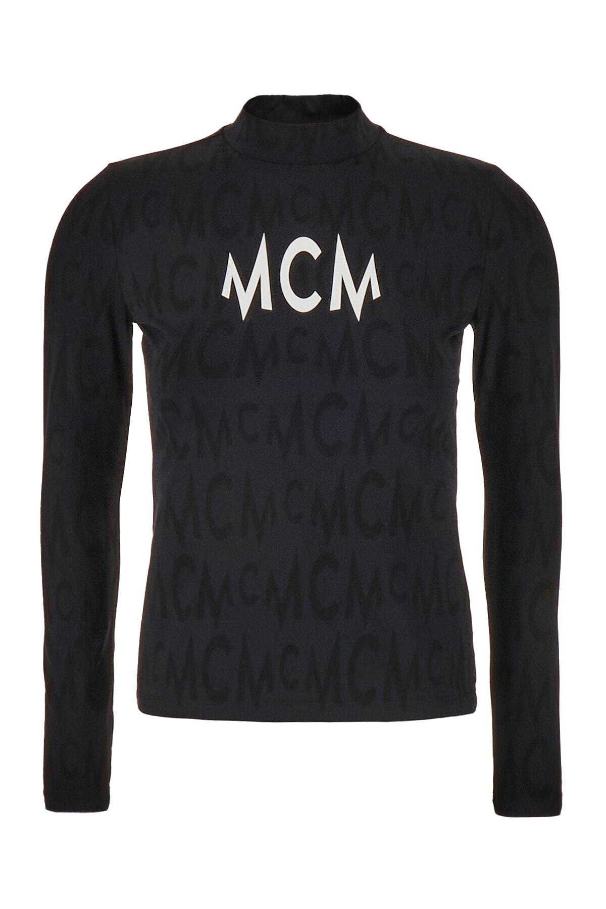 MCM Black Stretch Nylon Top MCM