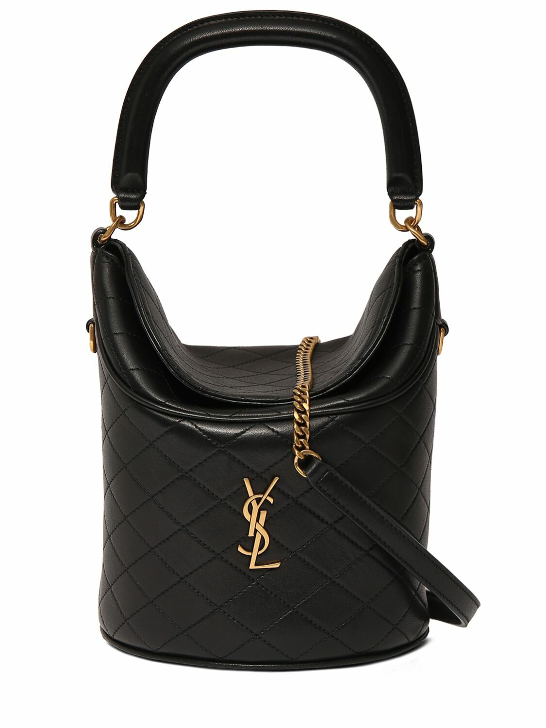 SAINT LAURENT Mini Gaby Leather Top Handle Bag Saint Laurent