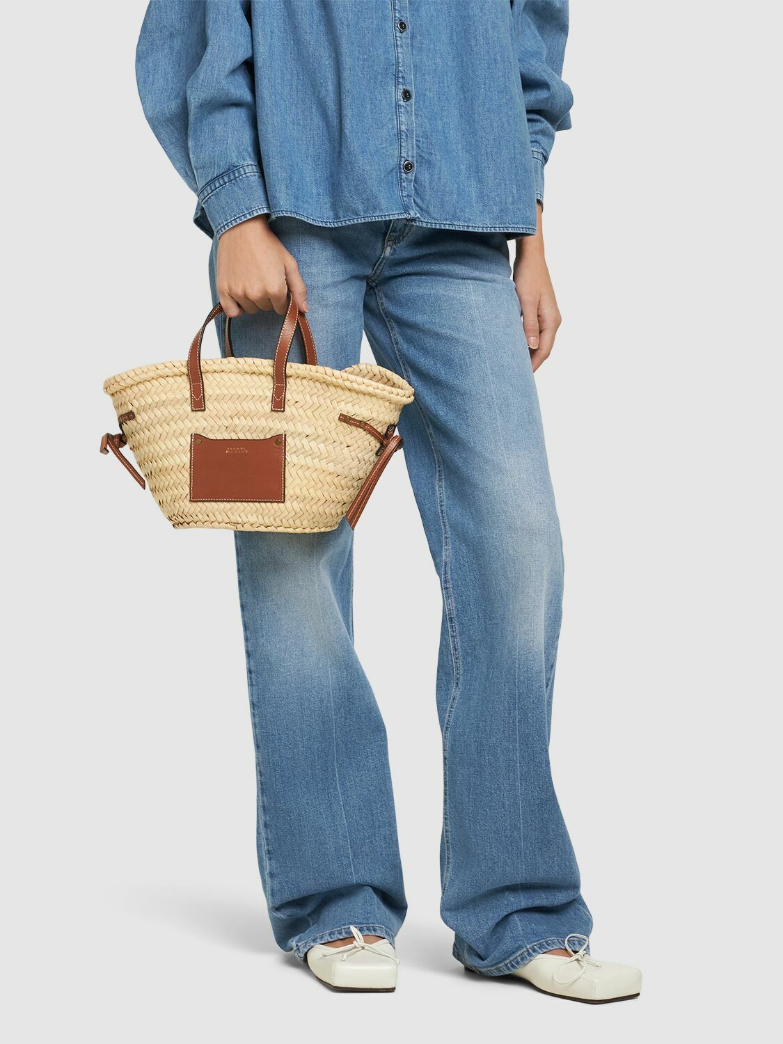 ISABEL MARANT - Cadix Mini Straw Tote Bag Isabel Marant