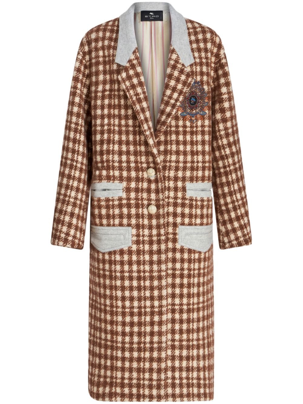 ETRO - Checked Wool Blend Coat Etro