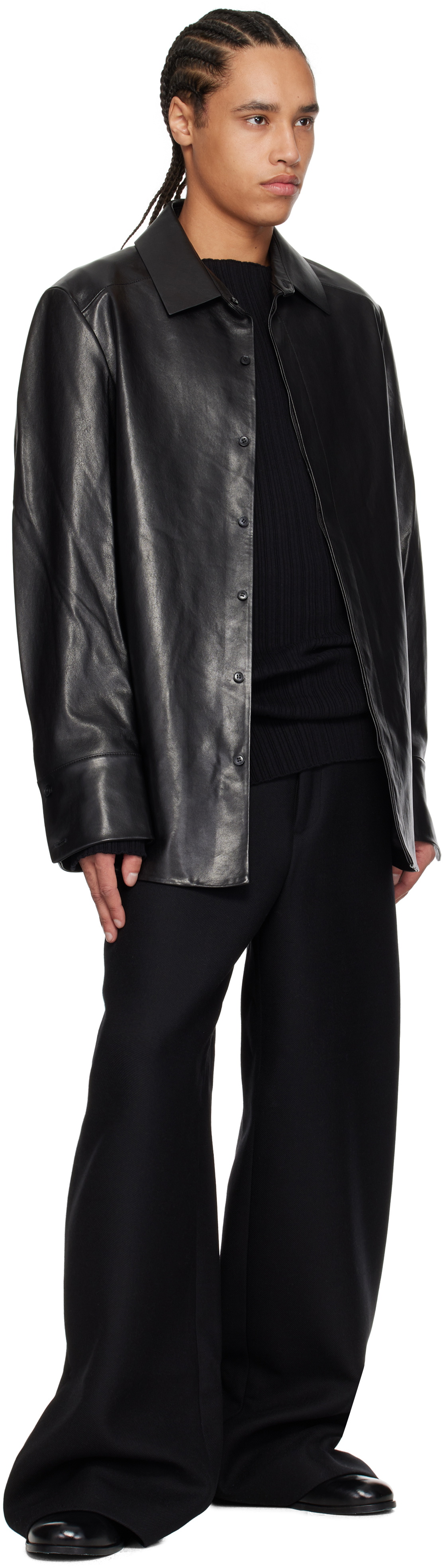 Entire Studios Black Arches Long Sleeve Knit Sweater Entire Studios