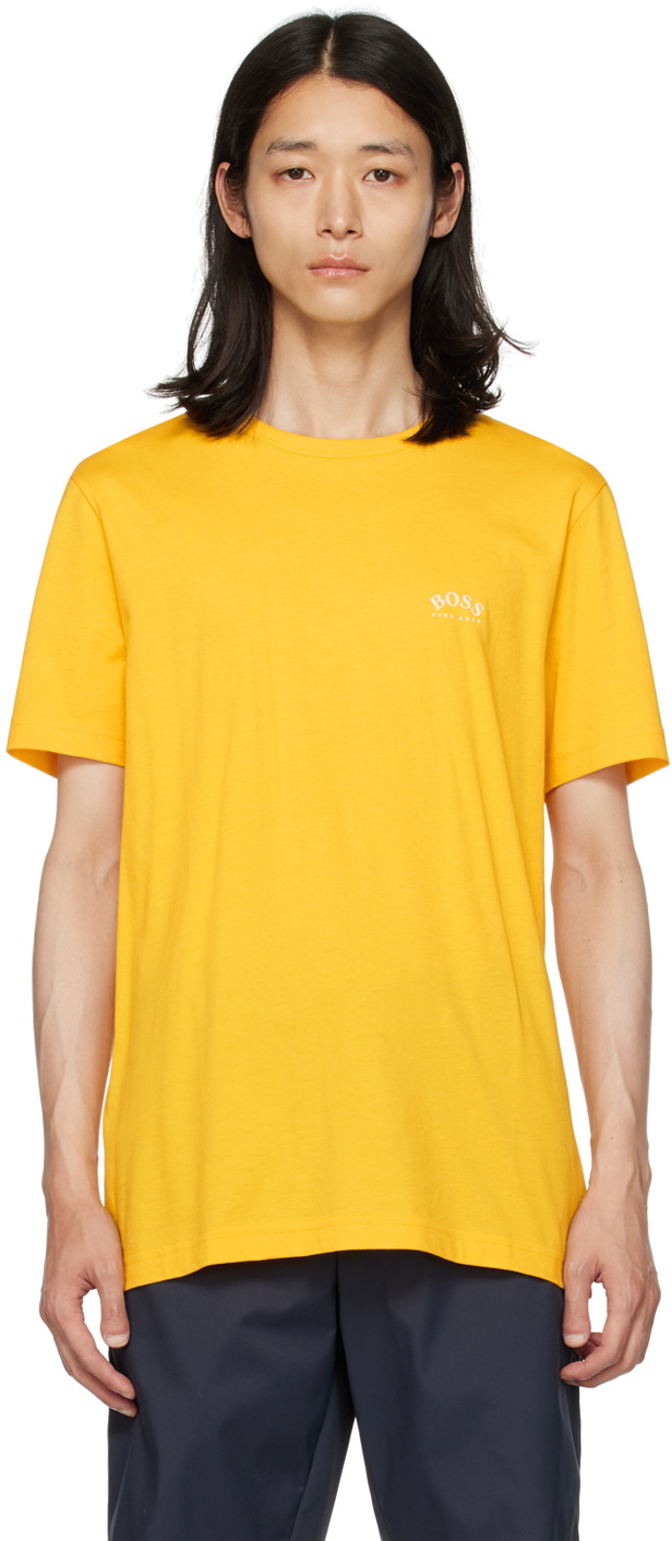BOSS Yellow Printed T-Shirt BOSS