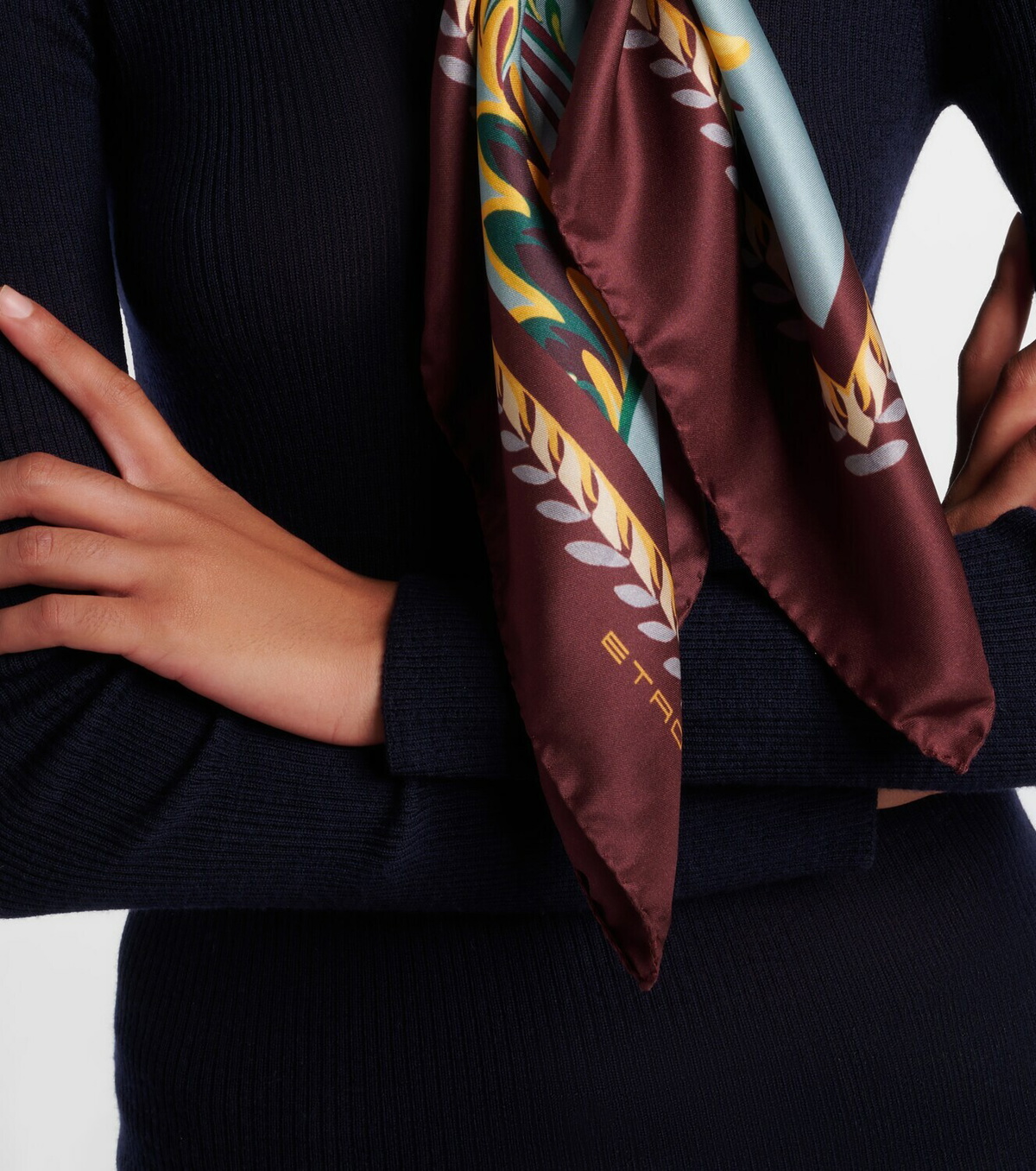 Etro Printed silk scarf Etro