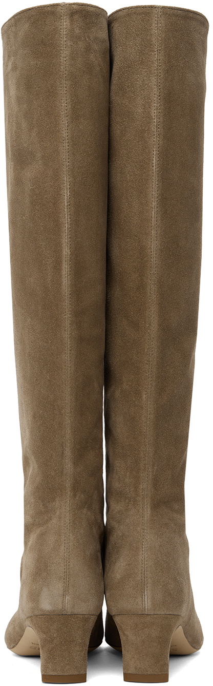 Staud Taupe Wally Suede Tall Boots Staud