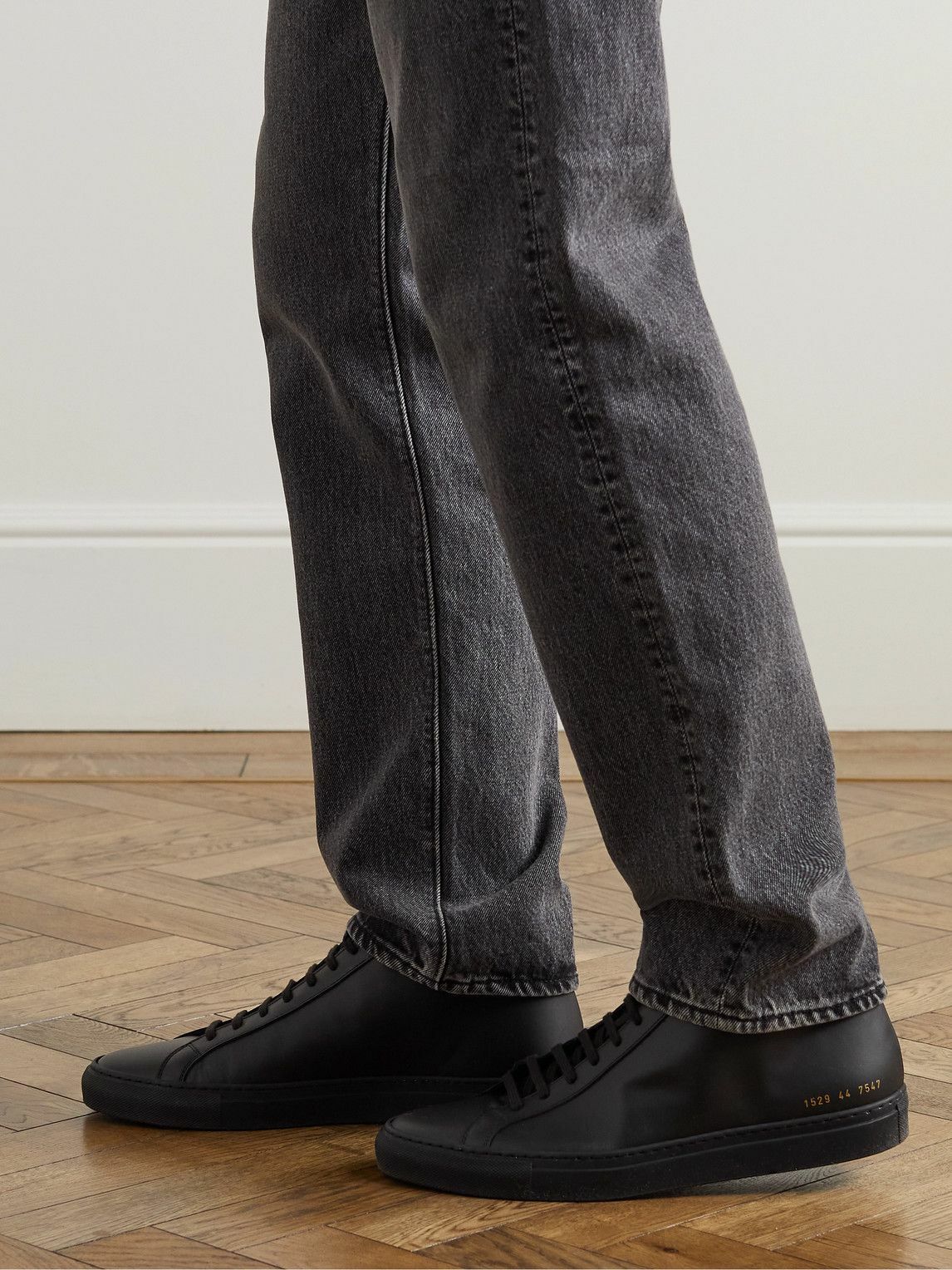 Common Projects - Original Achilles Leather High-Top Sneakers - Black ...