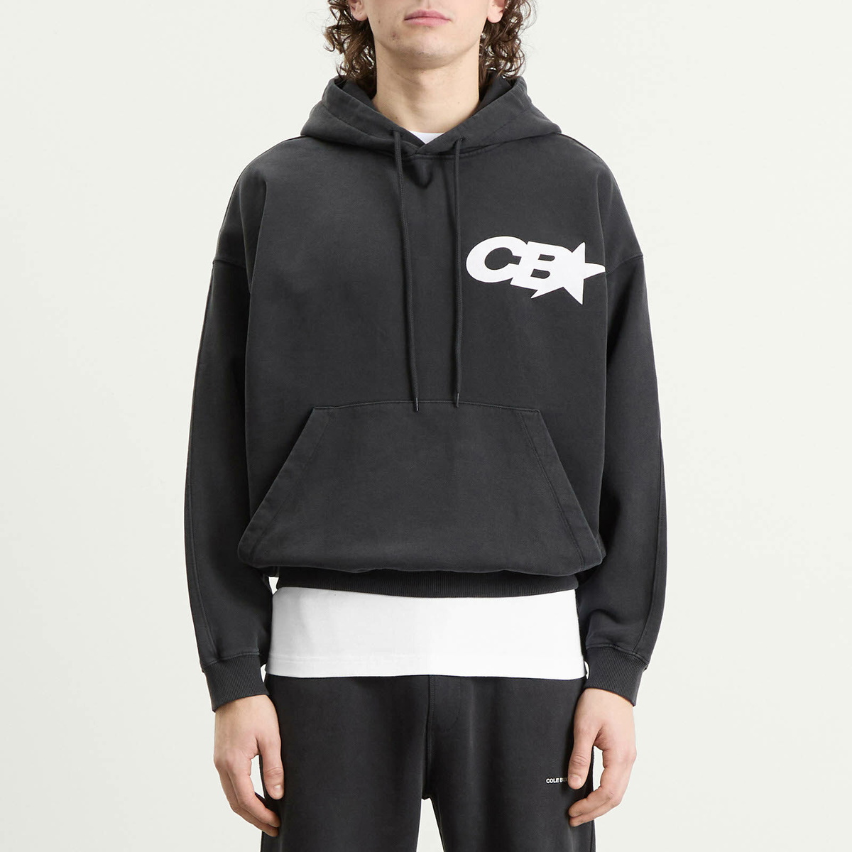 Cole Buxton Men's CB Star Racing Hoodie in Vintage Black Cole Buxton