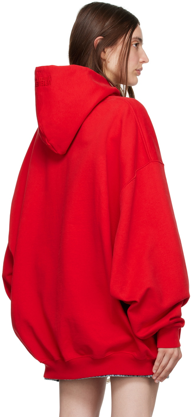 VETEMENTS Red Printed Hoodie Vetements
