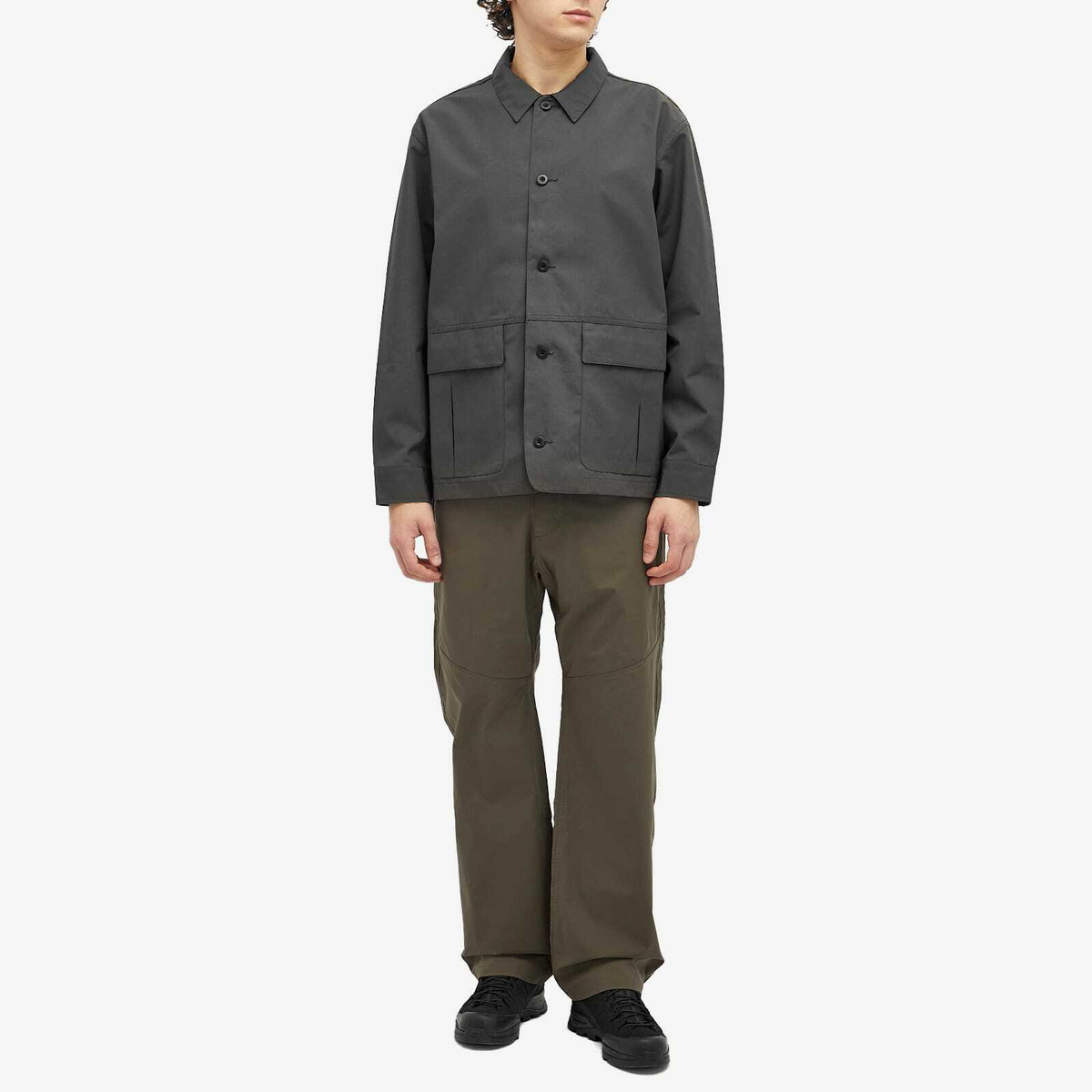 Snow Peak Men's Pe/Co Weather Jacket in Charcoal Black Snow Peak