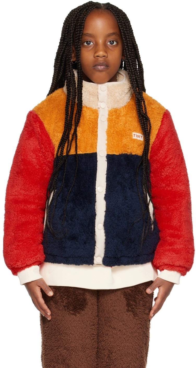TINYCOTTONS Kids Navy & Yellow Color Block Jacket TINYCOTTONS