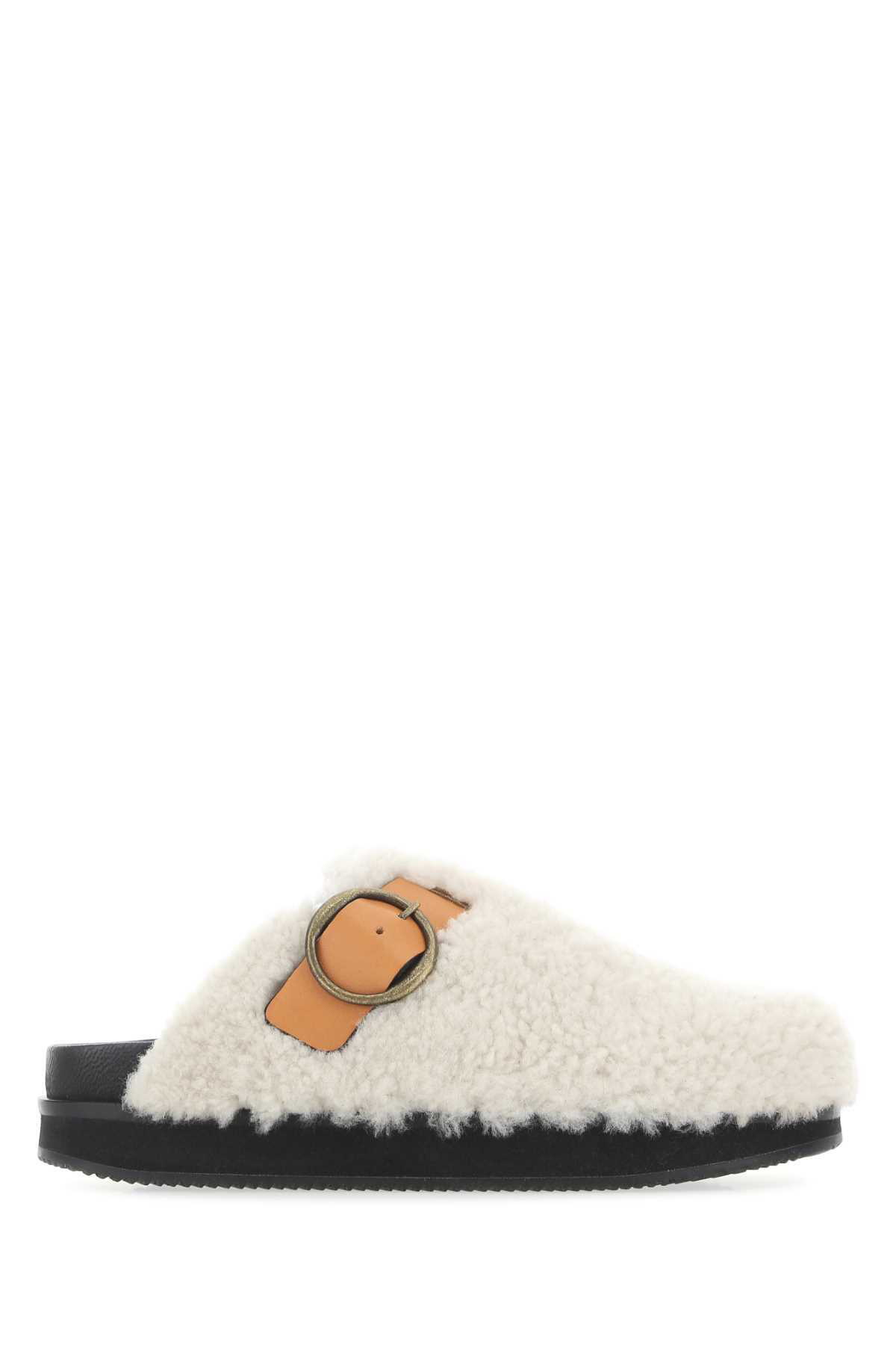 Isabel Marant Ivory Shearling Footb Slippers Isabel Marant