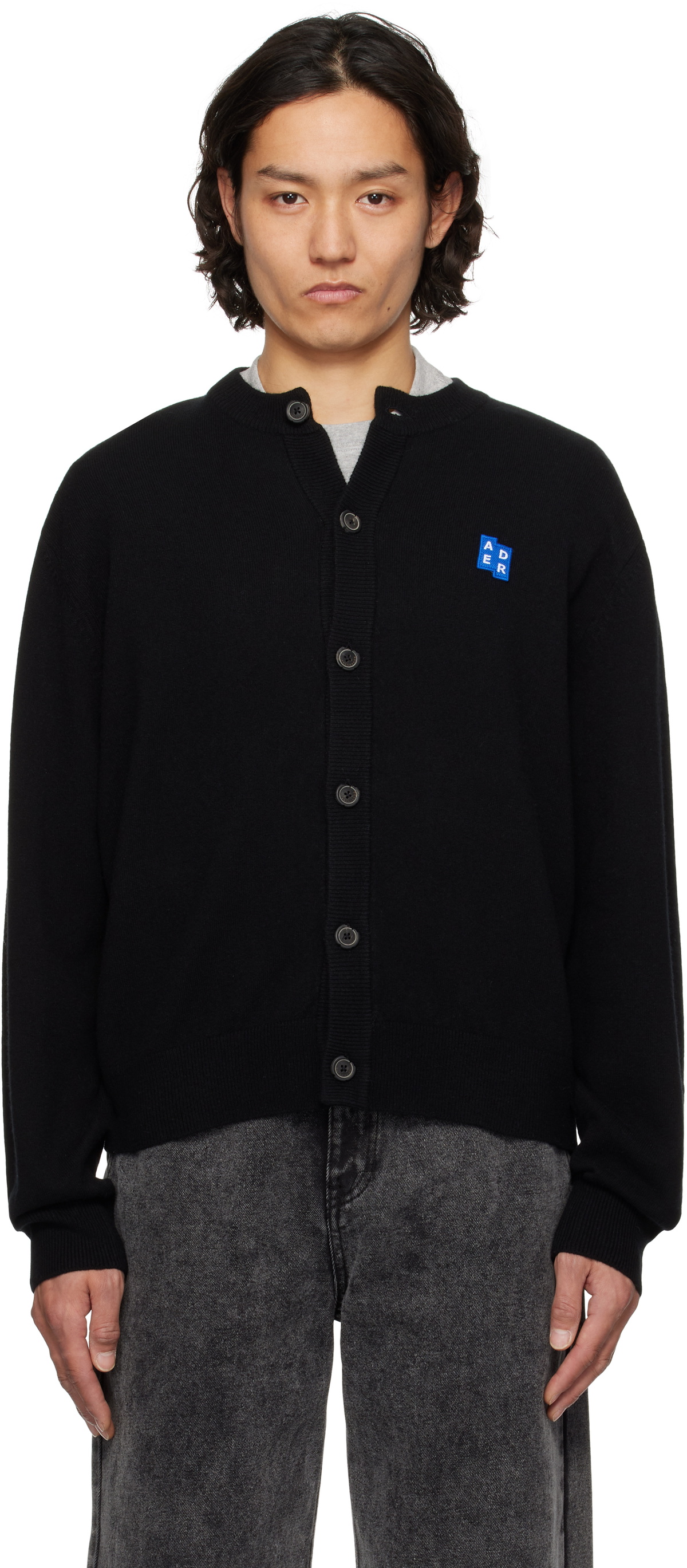 ADER error Black Sig; TRS Tag 02 Cardigan ADER error