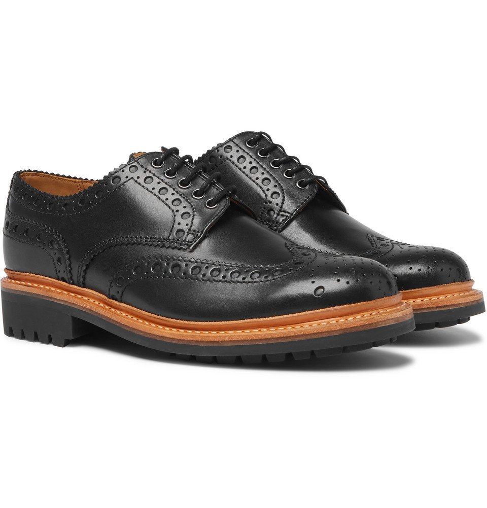 Grenson Archie Leather Wingtip Brogues Men Black Grenson Grenson Archie Leather Wingtip Brogues Men Black Grenson