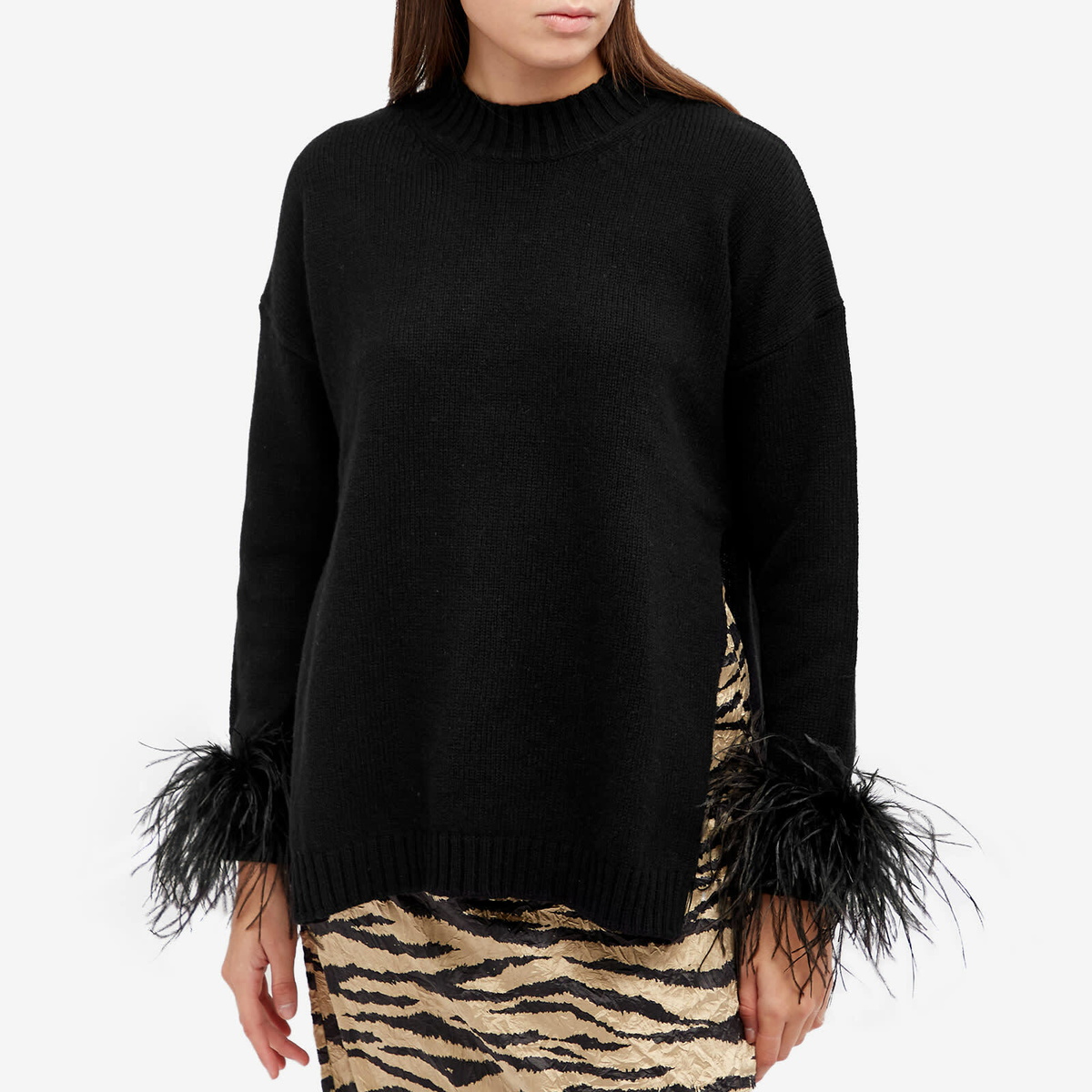 Sleeper Women's Agatha Wool Sweater in Black Sleeper