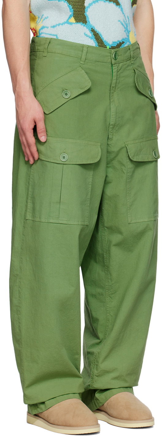 Sky High Farm Workwear Green Relaxed-Fit Cargo Pants Sky High Farm Workwear